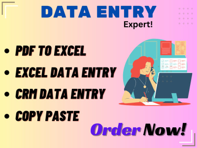 PDF to Excel, Excel Data Entry, CRM Data Entry and Copy Paste. | Upwork