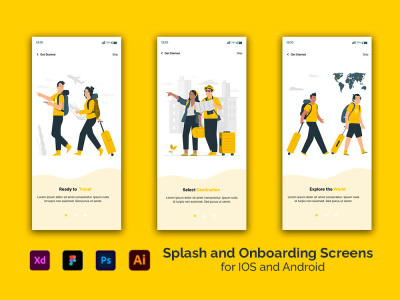 Splash screen design onboarding screen design for mobile app in figma ...