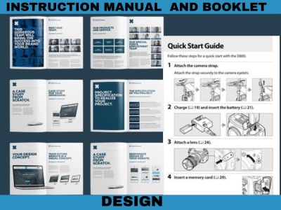 Instruction manual design booklet user guide for your product | Upwork