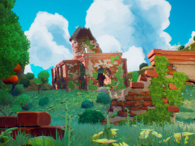 3D game environment including modular kit for level design and props ...