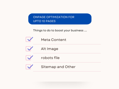 ONPAGE OPTIMIZATION FOR UPTO 10 PAGES | Upwork