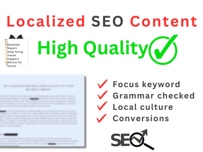 Professional Localized Content Creation SEO Services | Upwork