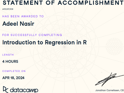 Statistical and Regression analysis using R studio | Upwork
