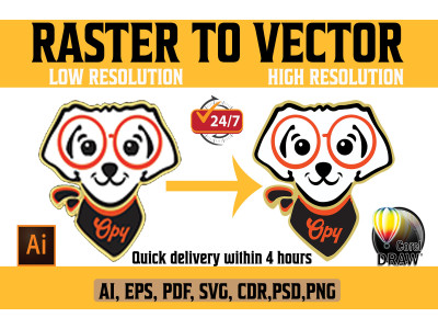 A high quality vector file from PNG and JPG | Upwork