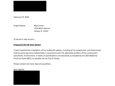 A Post-Install or Load Justification Letter for your PV Solar System ...