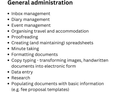 Administrative support to suit your requirements. | Upwork