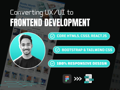 Convert PSD or Figma to React JS | HTML5 & CSS3 | Bootstrap & Tailwind CSS | Upwork