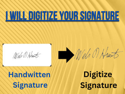 Work on digitize your handwritten signature in vector format | Upwork