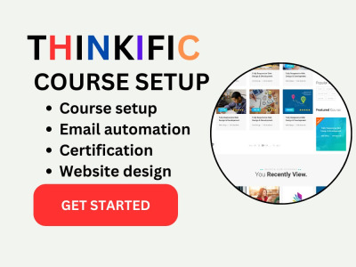 Thinkific course set up and website | Upwork
