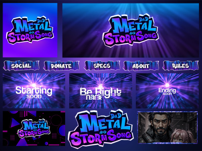 Animated twitch logo and overlay stream package for streamlabs obs | Upwork