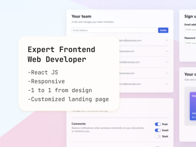 Customized Website | React JS | Upwork