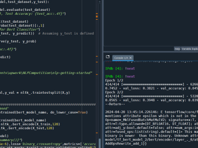 A complete running code of BERT implementation in Python | Upwork