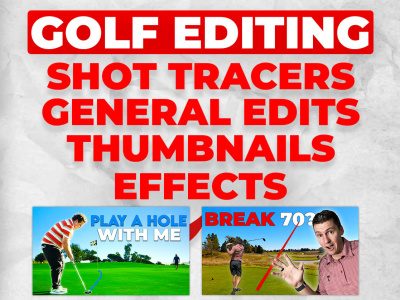 Golf video editing with shot tracers | Upwork
