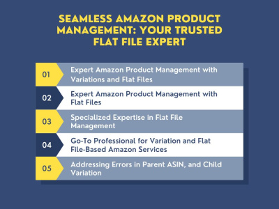Amazon Catalog Services - Bulk Upload, Flat File, Variation Issue Resolved | Upwork