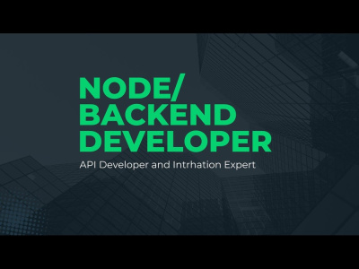 API development using NodeJs | Upwork