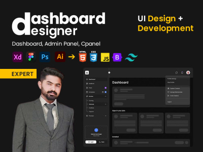 Dashboard, admin panel designer HTML, CSS, Bootstrap, XD, Figma | Upwork