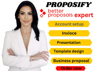 An eye catchy business proposal template on proposify and better ...
