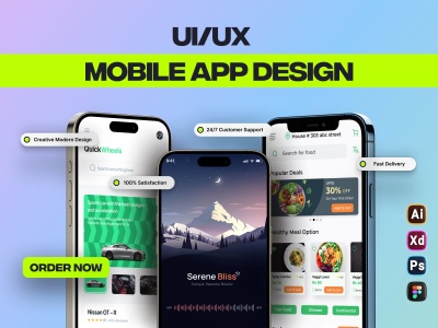 Mobile app ui ux designer in figma | mobile app wireframe | ux app ...