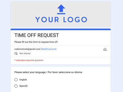 Time Off Request Management Google Form System | Upwork
