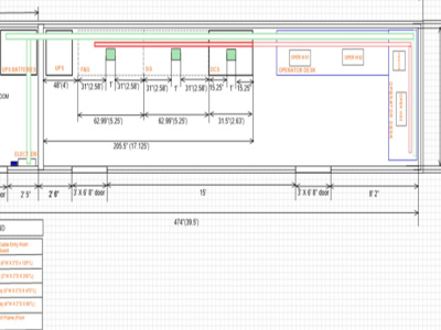 AutoCAD Drawing for a Containerized Control Room | Upwork