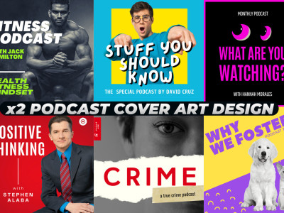 A podcast cover art and podcast logo | Upwork