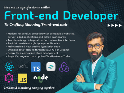 A Front-end developer using React JS, Next JS, TypeScript, Tailwind, Figma | Upwork