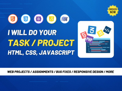 Done your HTML, CSS, JavaScript, PHP Task or Project | Upwork