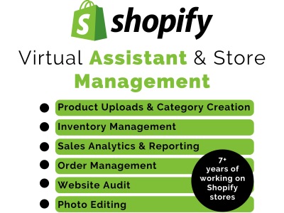 A Shopify virtual assistant for store management & product uploads | Upwork