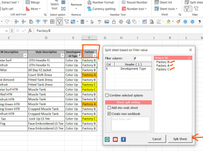 A solution to split an Excel table into different Excel file. | Upwork