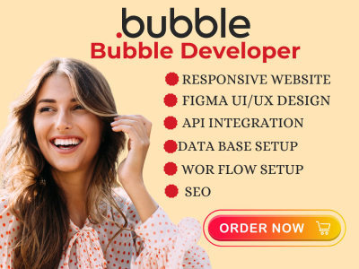 A developed bubble website, bubble, bubble io, bubble app, bubble ...