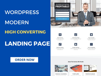 Modern responsive wordpress landing page suing elementor and elementor pro | Upwork