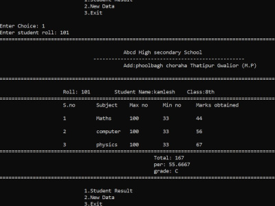 Marksheet Management project I have make School marksheet project ...