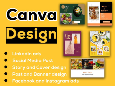 Creative Canva design, Facebook, LinkedIn ads, post, Social media design | Upwork