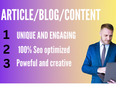 A Unique & IMPRESSIVE Quality Article/Blog/Content for your website ...