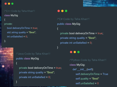 Write, edit, debug, or review python, cpp, c, java, c sharp code | Upwork