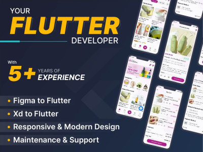 A Pixel Perfect flutter app, Android & IOS app from Figma, Adobe XD | Upwork