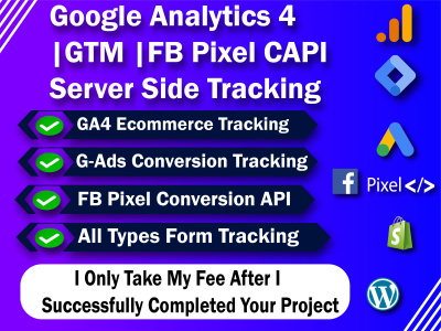 Google Analytics 4|GTM|FB Pixel CAPI |GAds Conversion&Server Side Tracking | Upwork