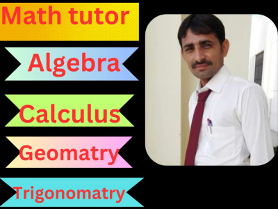Math tutor for online Math, algebra Math , Calculus Math, statistics ...
