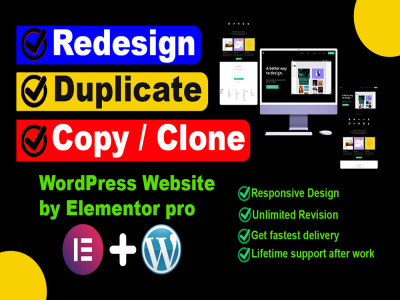 Copy, clone, design, redesign, website using elementor pro | Upwork