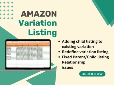 Resolved Amazon Listing Variation Issues, Parent-Child Listing Errors | Upwork