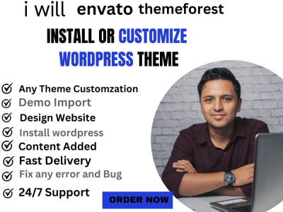 INSTALL AND CUSTOMIZE THEMEFOREST, ENVATO ELEMENTS WORDPRESS THEME | Upwork