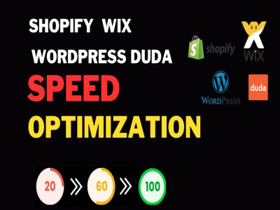 Shopify wordpress wix and duda speed optimization to speed up your website | Upwork