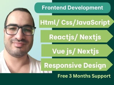FrontEnt development | html | Css| ReactJS | NextJS | Vue JS | NUXT JS | Upwork