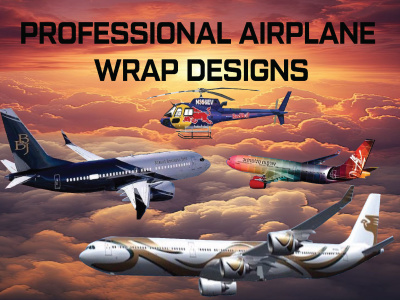 Fantastic and attractive airplane wrap, helecopter, boat and car wrap ...