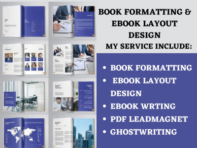 Ebook layout design in PDF format. Book formatting, Book cover design ...