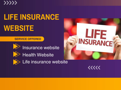 An attractive life insurance website, insurance landing page with SEO ...