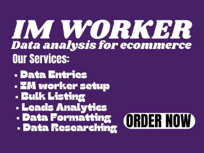 A professional IM worker for your Data entry | Upwork