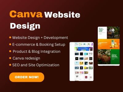 Canva website design canva landing page design | Upwork