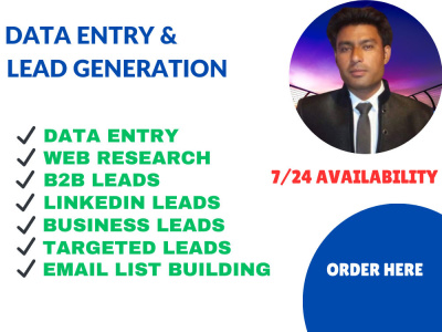 Lead gen data entry services | Upwork