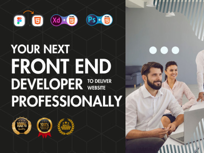 Me a front end developer to convert XD, PSD and Figma to HTML | Upwork
